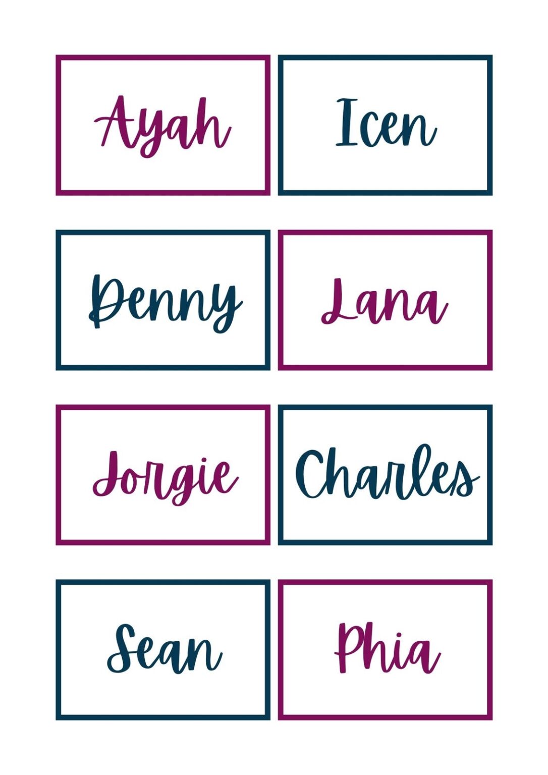 Name Template Free Printable - Free Printable Templates