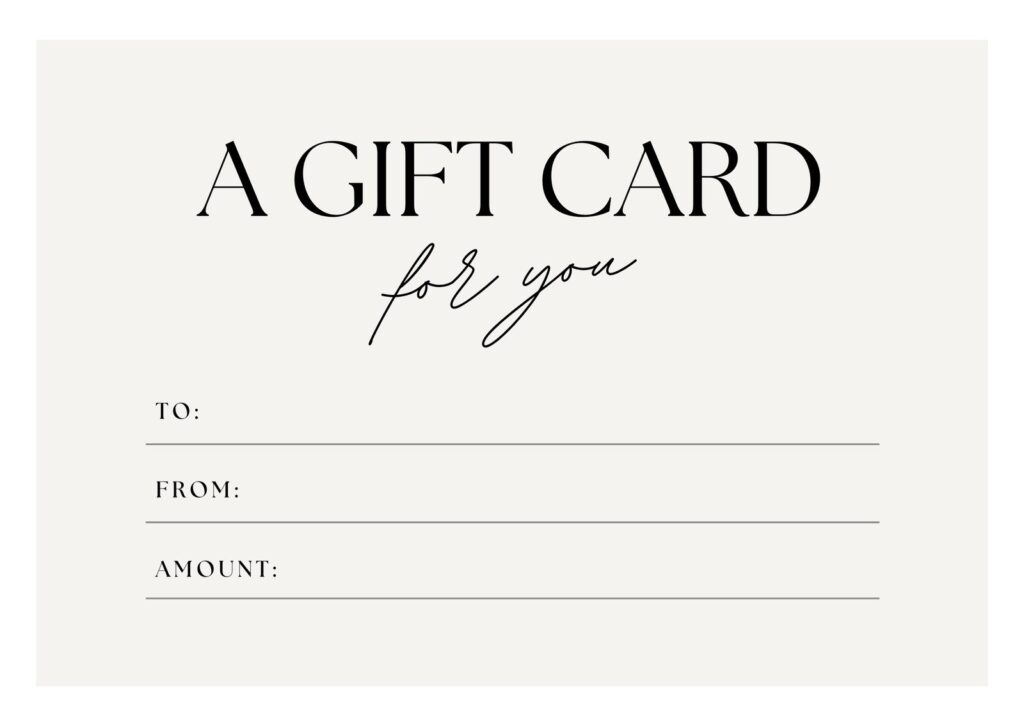 Gift Card Template Free Printable - Free Printable Templates