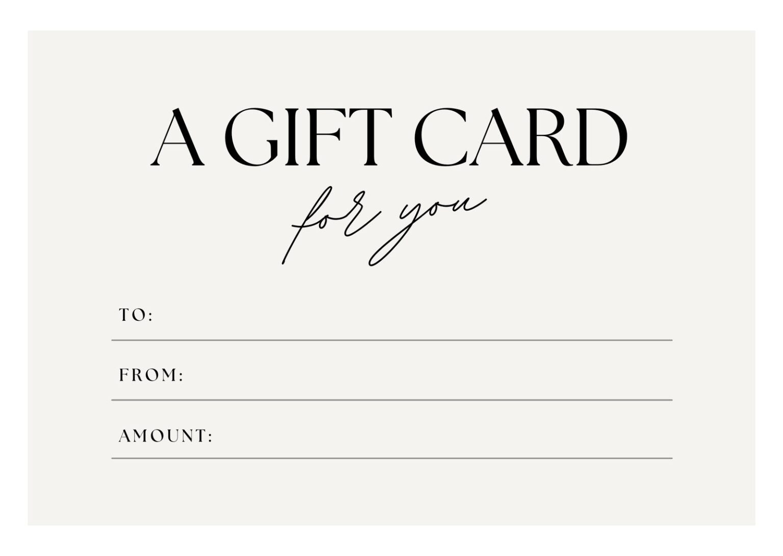 Gift Card Templates Free Printable - Free Printable Templates