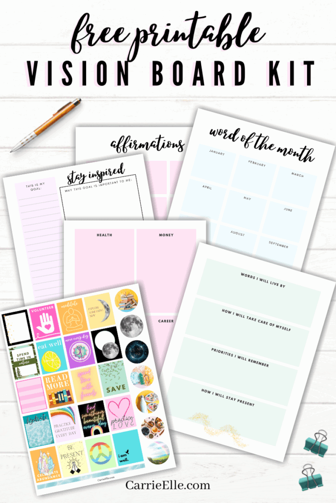 Printable Vision Board Template Free - Free Printable Templates