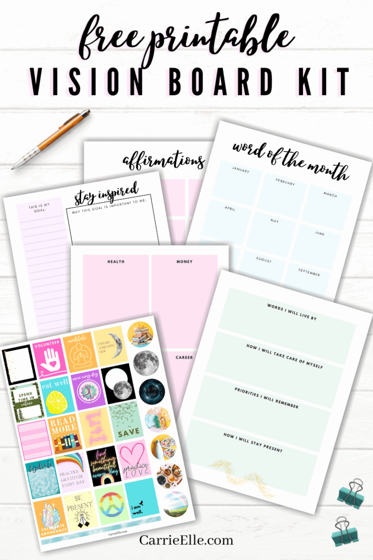 Printable Vision Board Template Free - Free Printable Templates