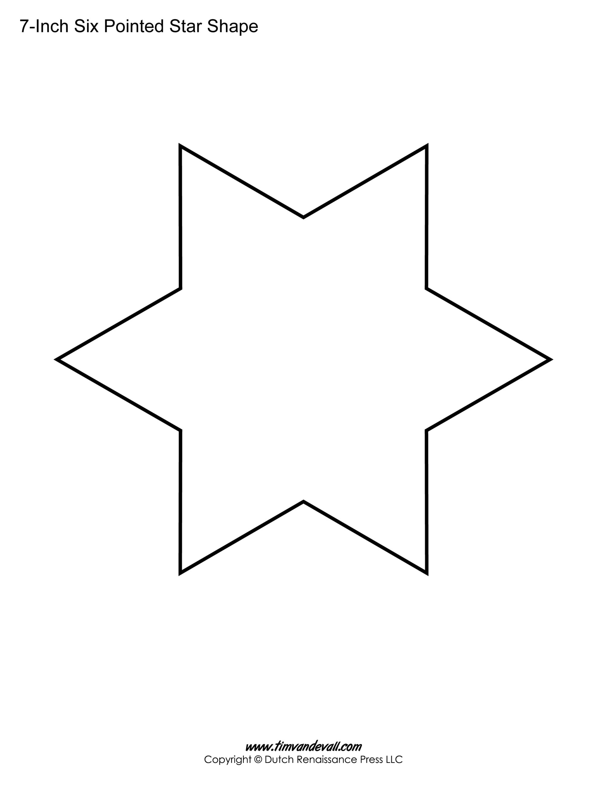 Free Printable 6 Point Star Template - Free Printable Templates