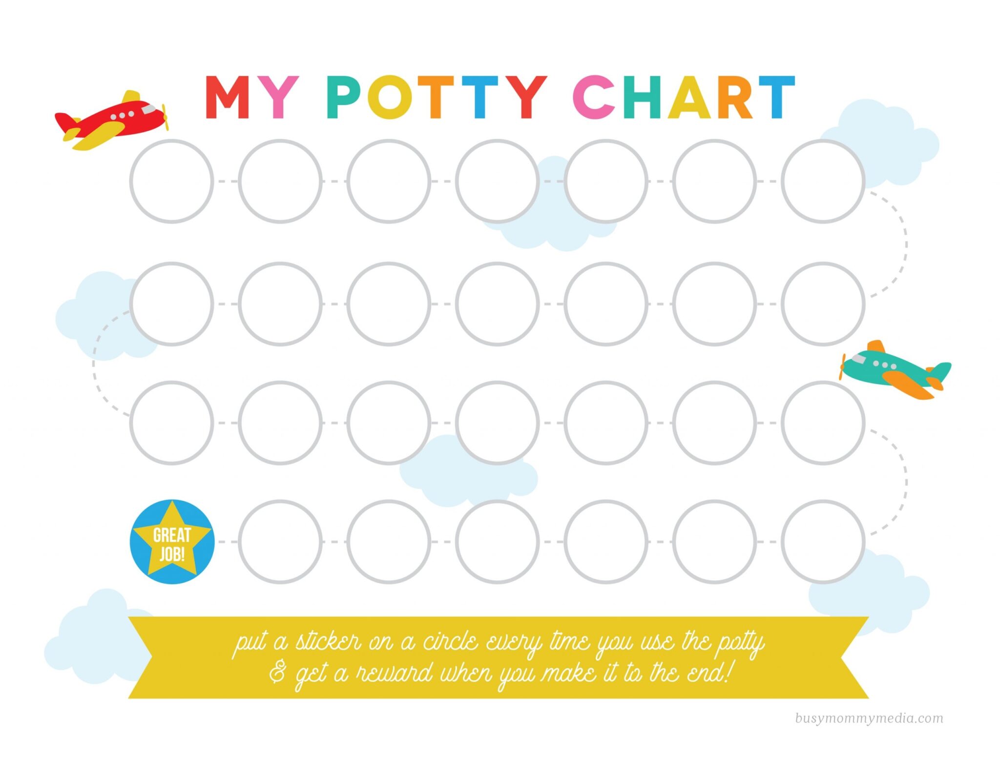 Printable Potty Training Charts - Free Printable Templates