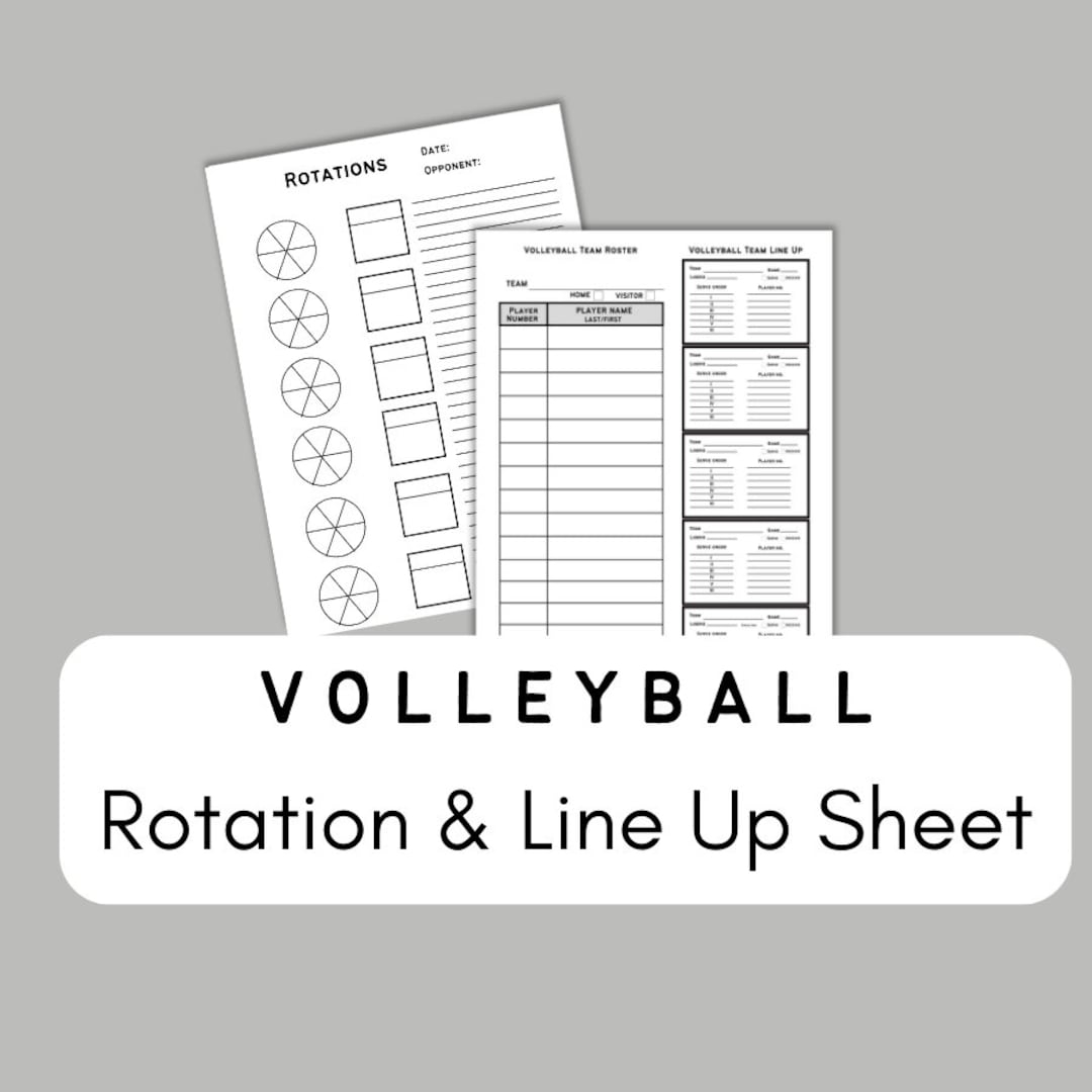 Free Printable Volleyball Lineup Sheets - Free Printable Templates